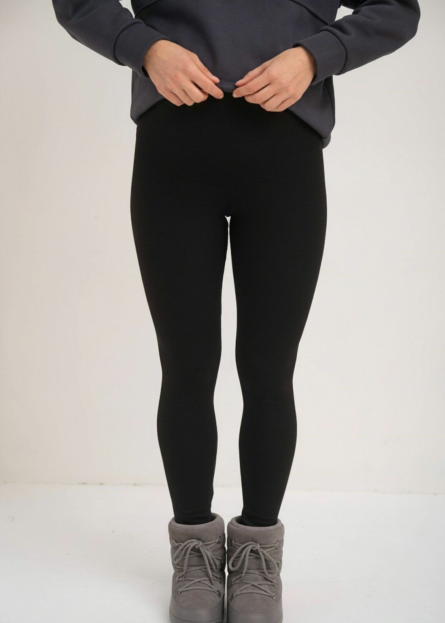 Легинсы в рубчик утеплённые для беременных