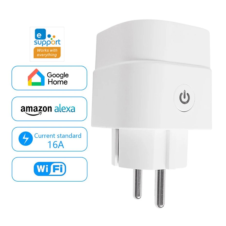 Умная розетка CBE Wi-Fi 16А eWeLink EU Plug 1Pcs