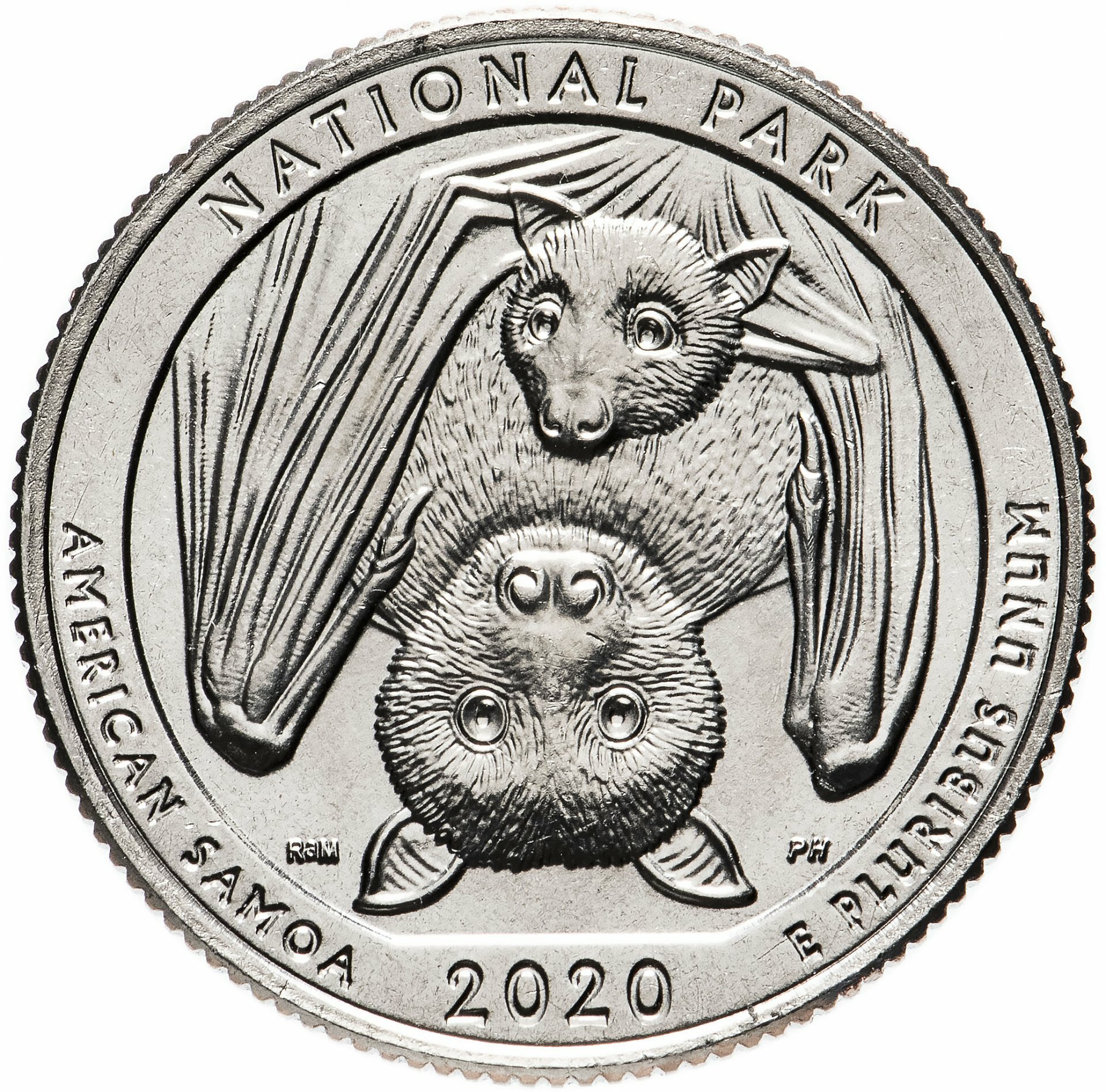 США 1/4 доллара 25 центов, квотер 2020 S — "Национальный парк Американского Самоа" 51-й парк, Мельхиор медь-никель, в сохранности UNC