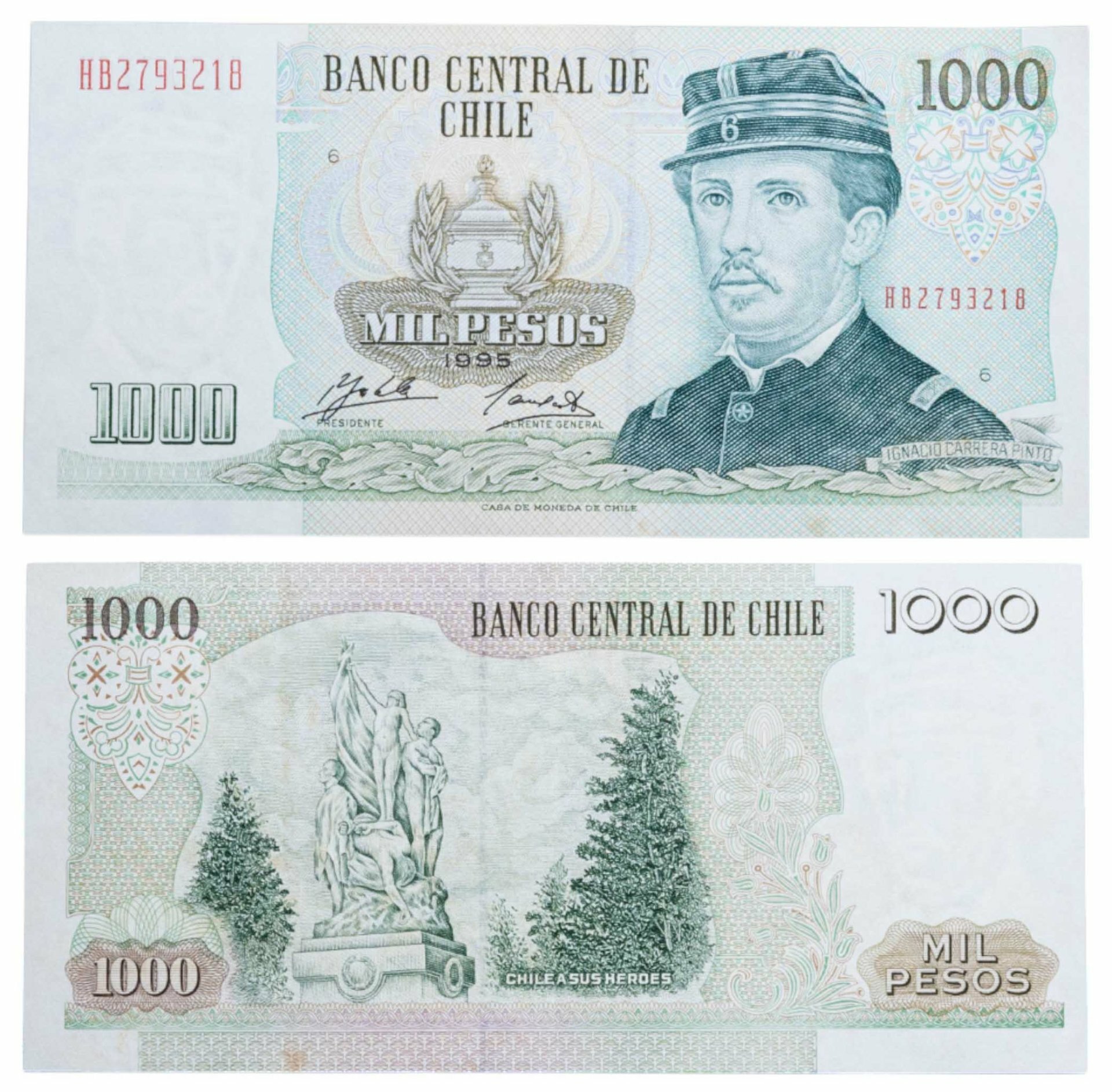 Чили 1000 песо 1995 Pick 154 f