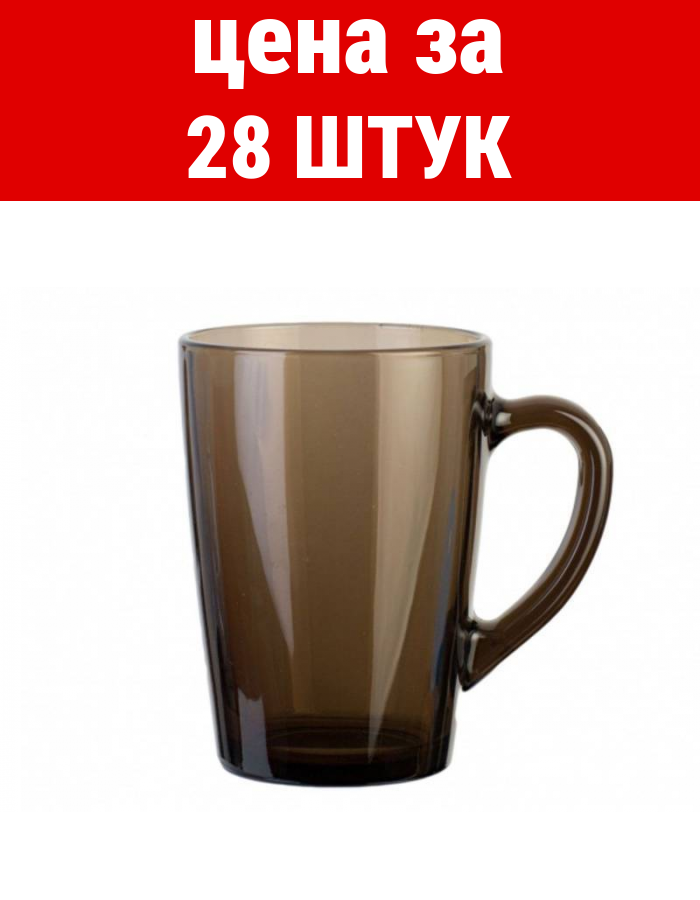 Комплект 28 шт, ECLIPSE Кружка 320мл С добрым утром дымчатая