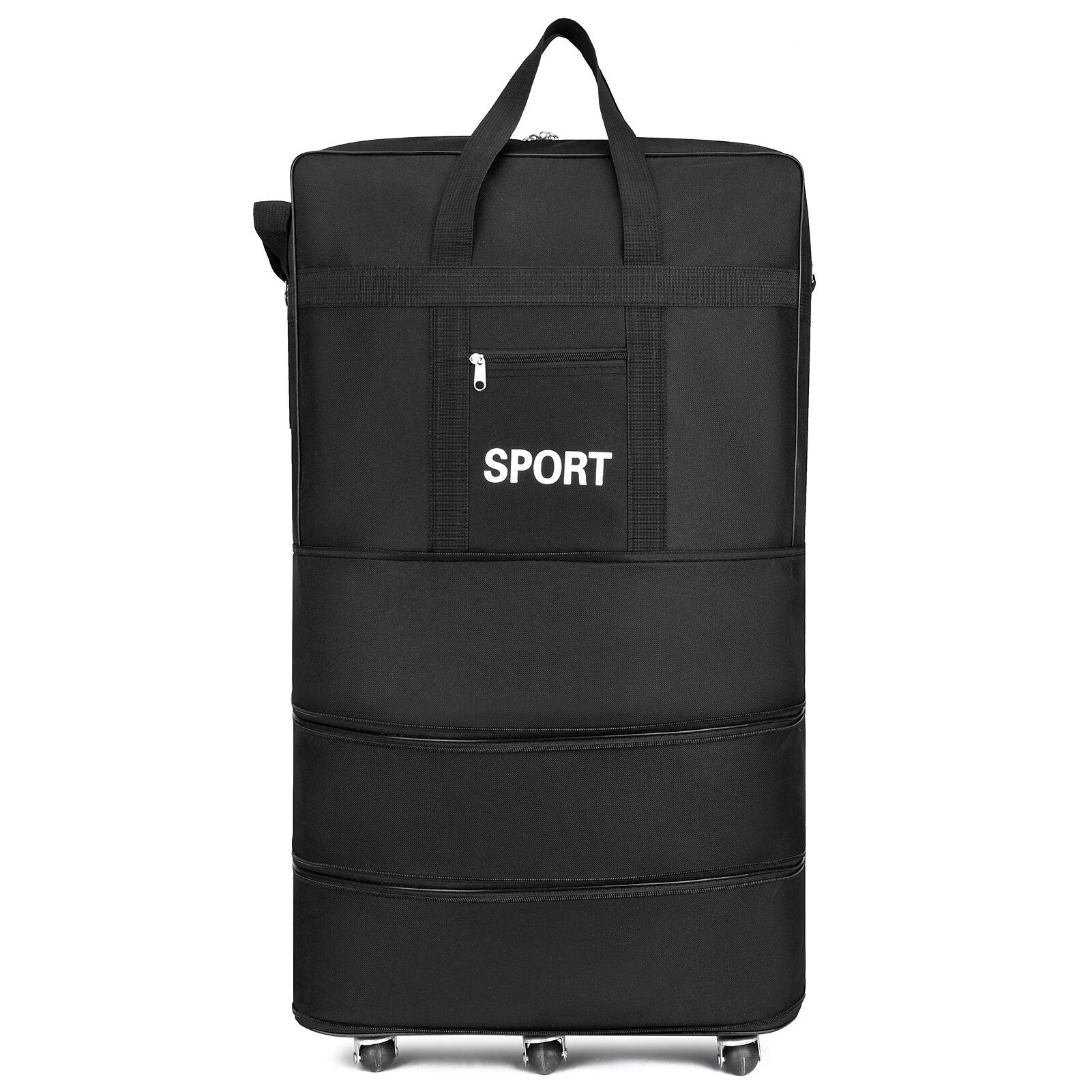 Сумка-трансформер с колесами раз складная для путешествий и бизнеса, размеры 22 дюйма / 25 дюйма / 31 дюйм / 39 дюйм / 45 дюйм, материал Оксфорд, 1 шт.