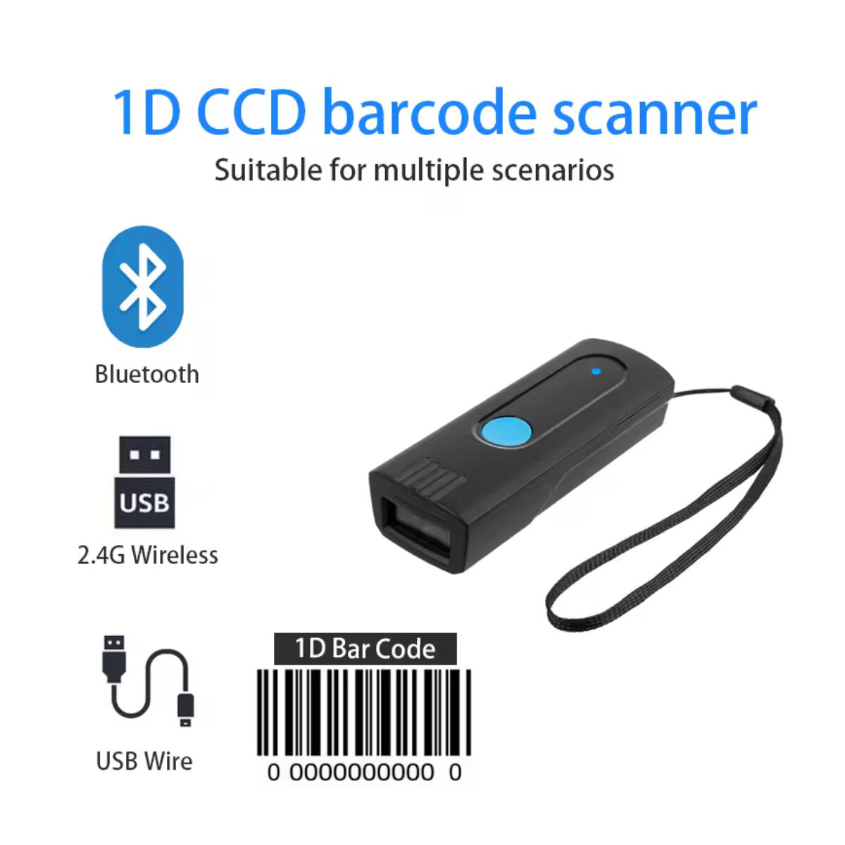 Портативный 1D/2D Bluetooth-сканер M3D, сканер для планшетов, беспроводной сканер с заводским приложением