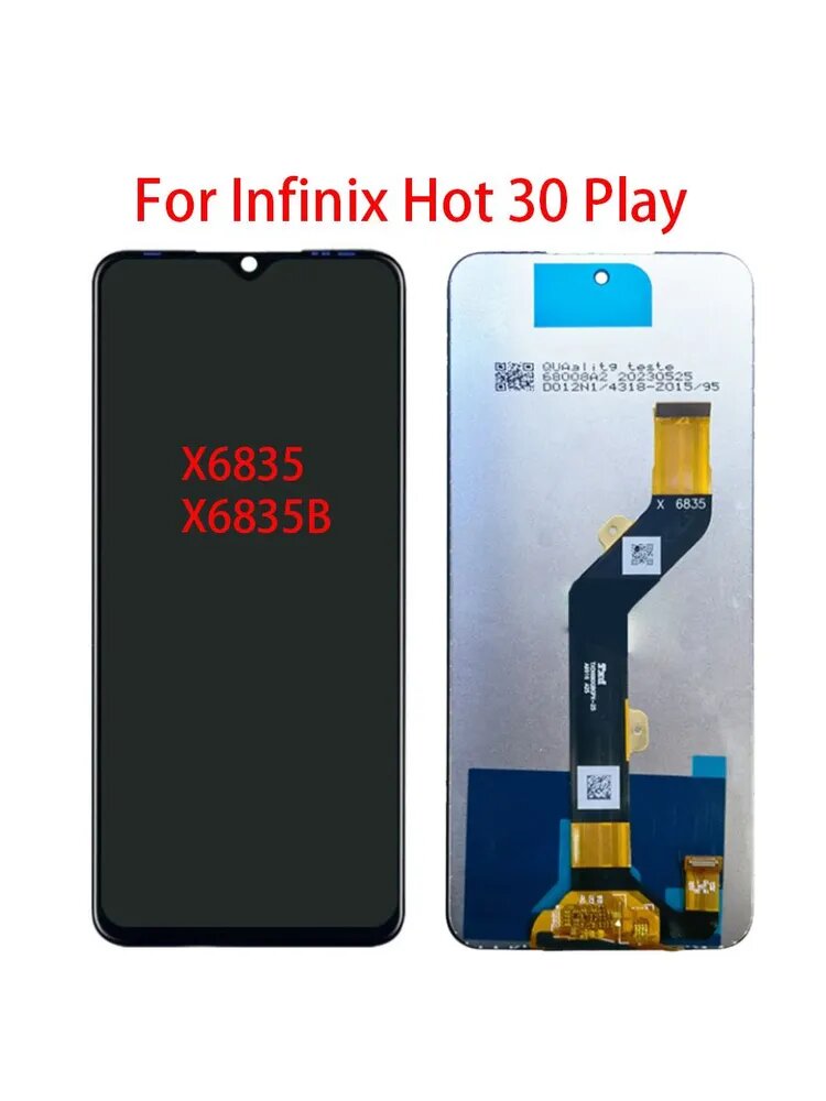 Дисплей на Infinix Hot 30 Play X6835 в сборе с тачскрином Черны