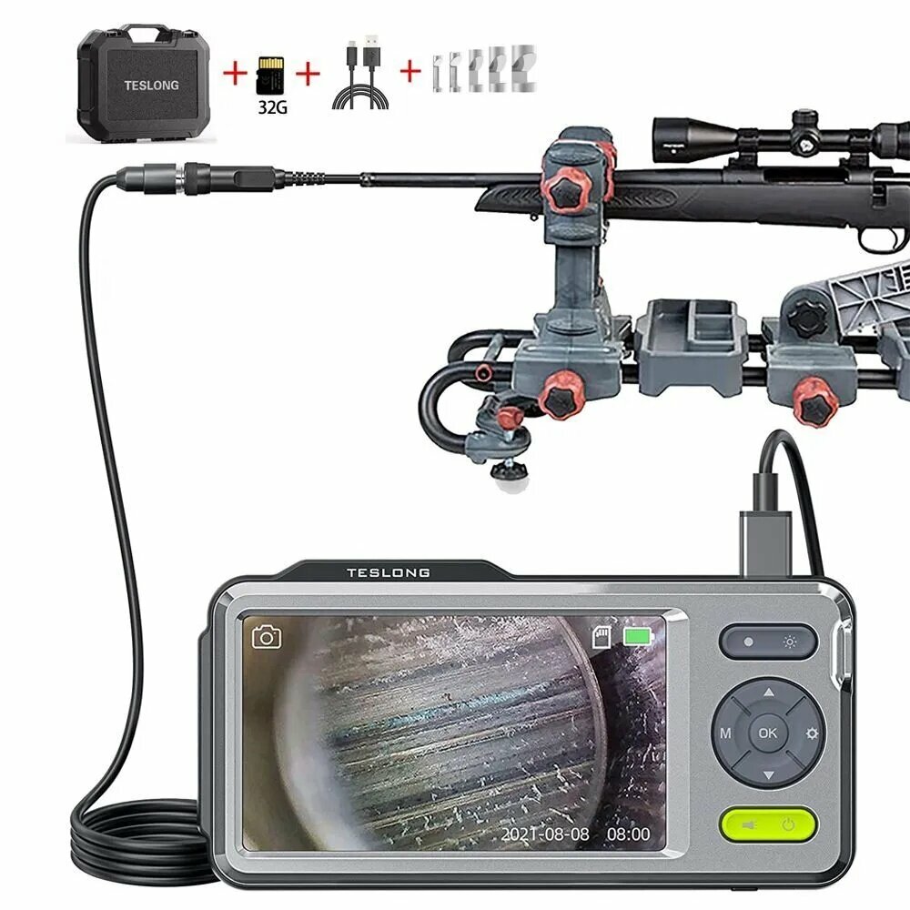 NTG500 Винтовочный эндоскоп с экраном 5 дюймов/5 мм/120 см Бороскоп с гибкой трубкой