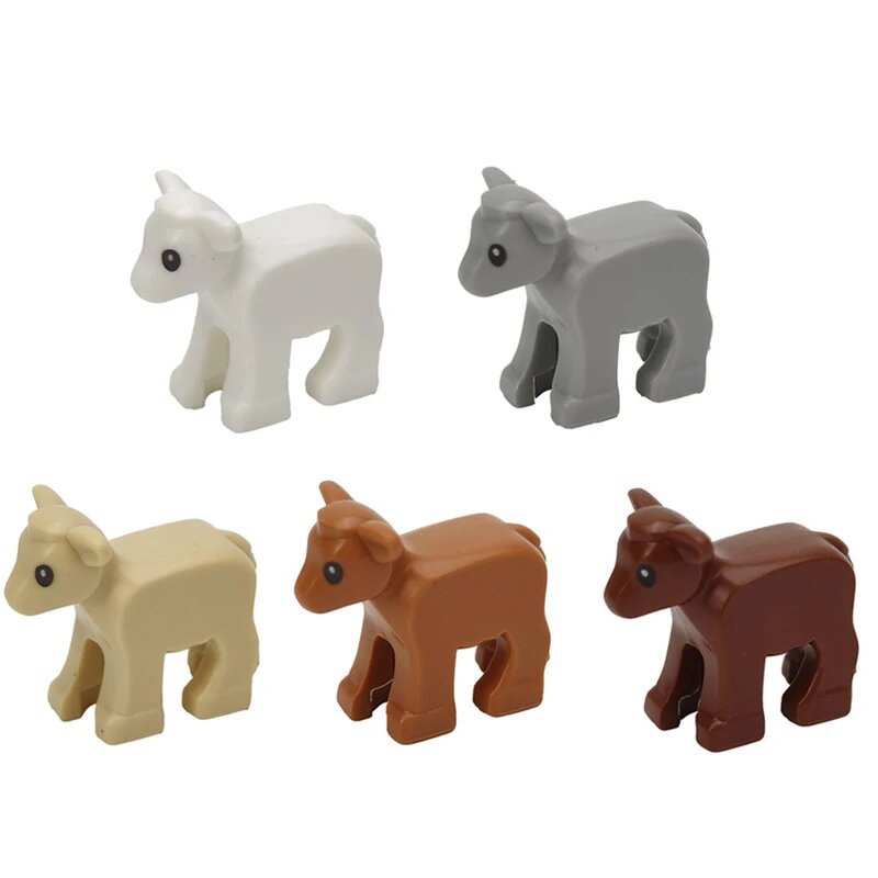 MOC животные зоопарк набор блоков пластик E2-8-17-21-5PCS