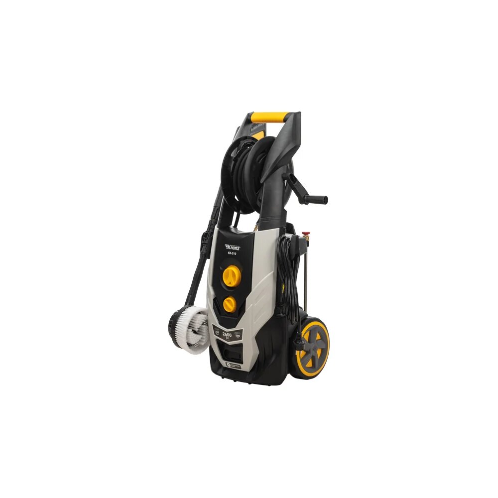 Мойка высокого давления KRANZ KR-210 KR-16-1263, электрическая модель с алюминиевым насосом и пеногенератором