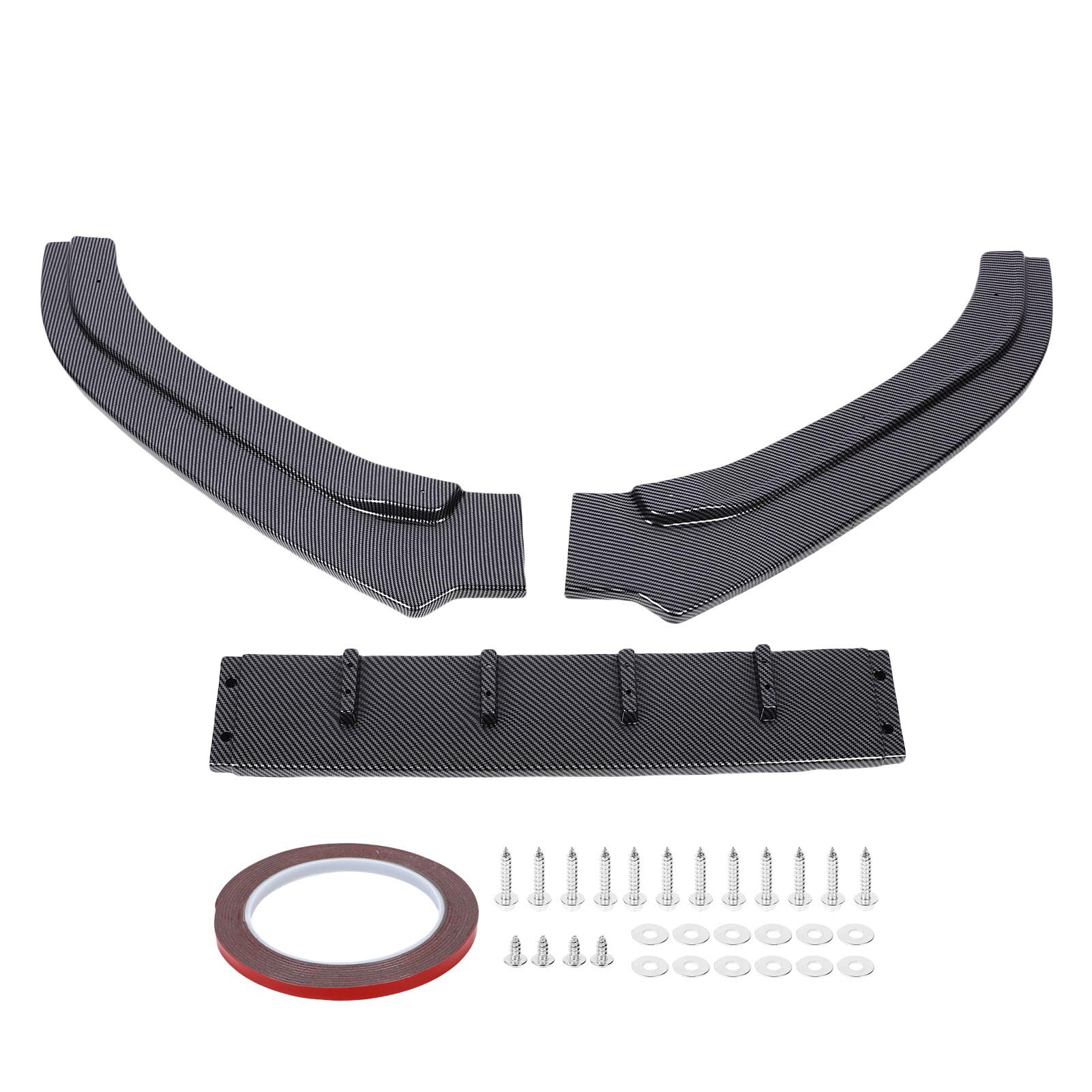 Передний бампер, спойлер из 3 секций, передний спойлер, диффузор, защитный обвес для модели 6C 2015-2018, в стиле карбонового волокна.