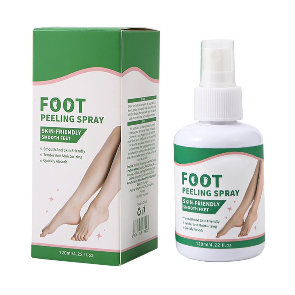 1 флакон отшелушивающего спрея для ног с алоэ, очищающего и дезодорирующего спрея