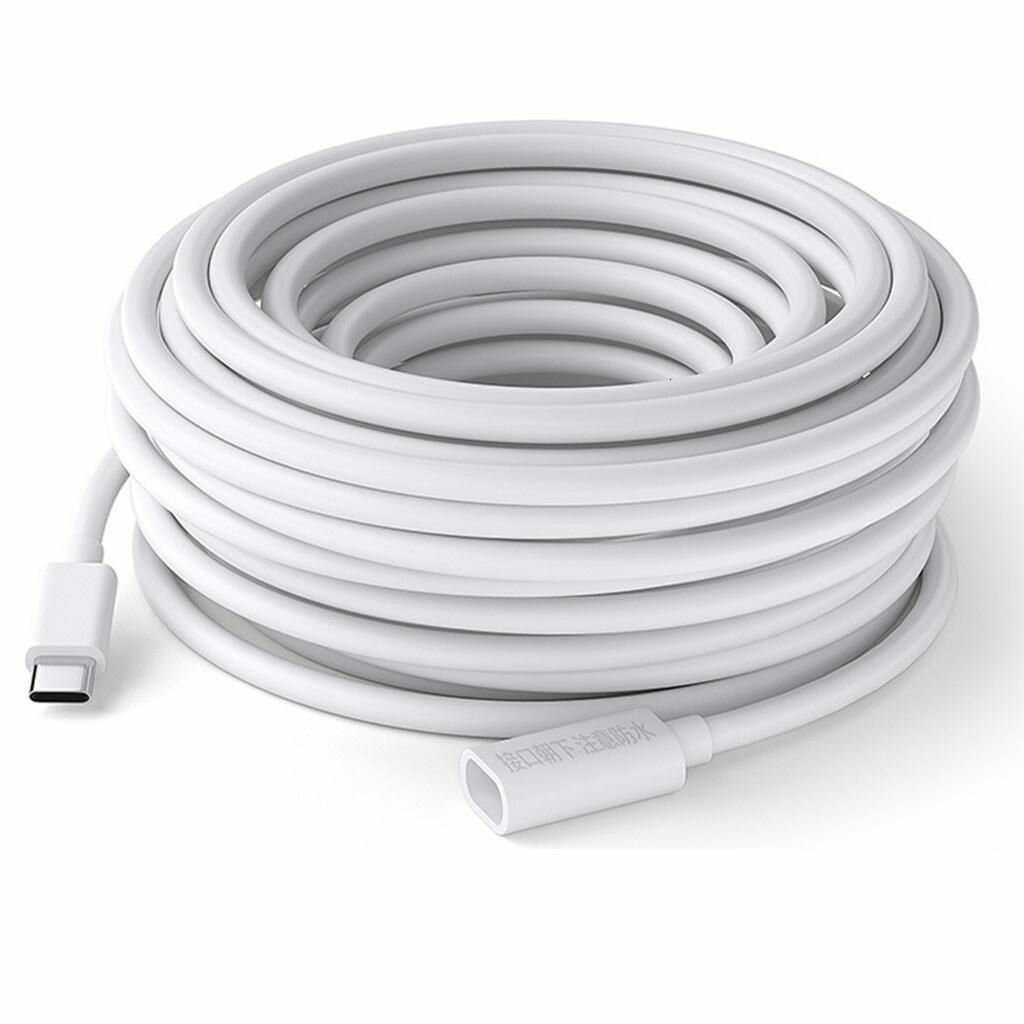 Универсальный кабель питания USB C Type C, Белый - 10 метров