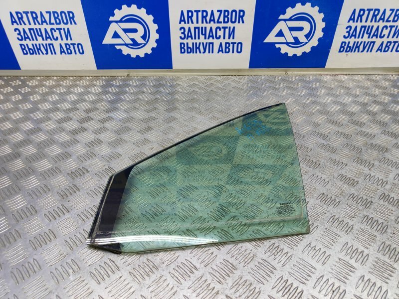 Б/У Стекло двери передней левой (форточка) Renault Scenic 2 JM / Рено Сценик 2 JM 1.6 K4M812 113 Л.С 2007