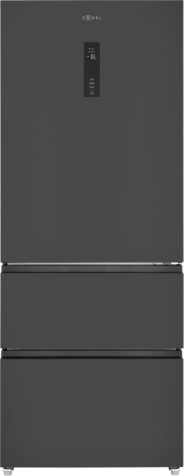 Холодильник отдельностоящий Italian Door ZUGEL ZRFD201B, черная сталь