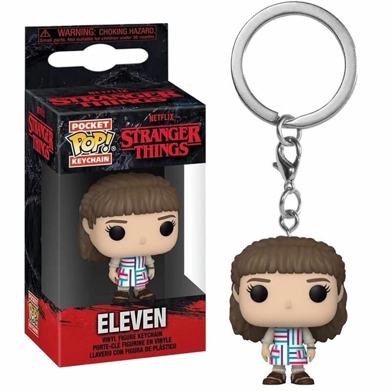 Странные истории (Stranger Things) — фигурки, скульптуры, брелки，Eleven，подвеска для ключей, рюкзака (Цвет товара: brown; Длина: 5 см; Ширина: 4 см; Высота: 7.5 см)