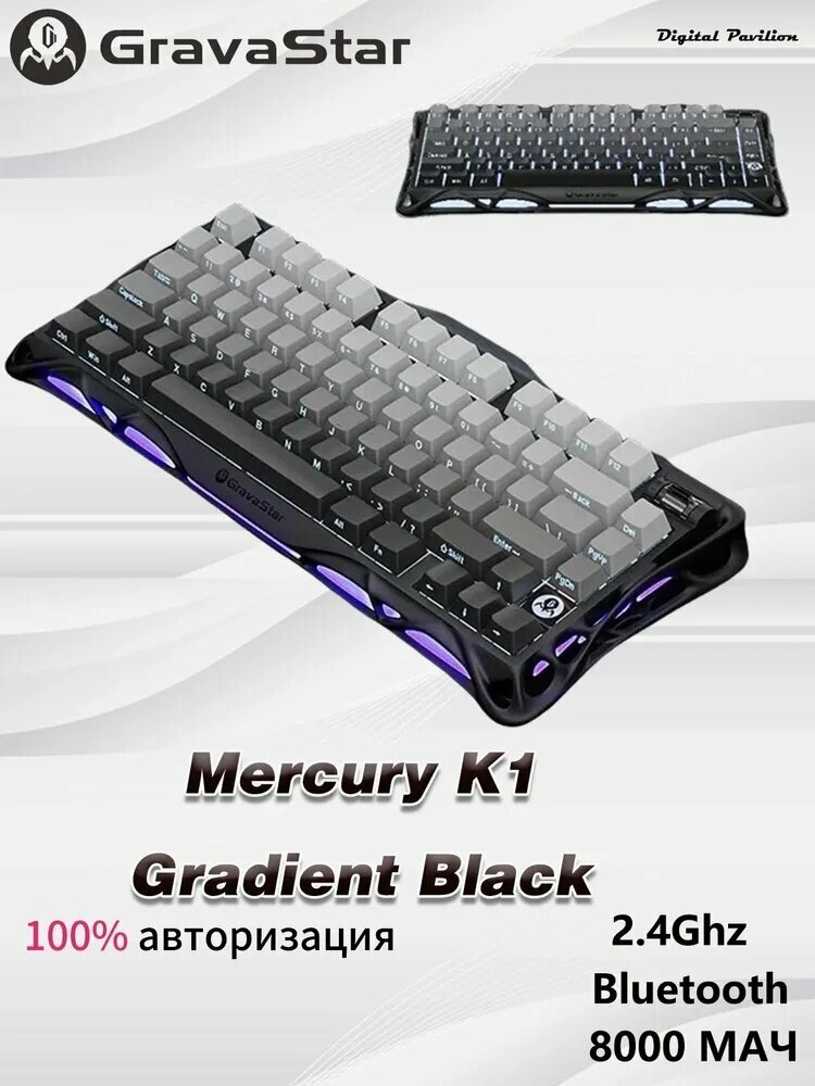 Игровая клавиатура беспроводная GS K1, Английская раскладка, черный