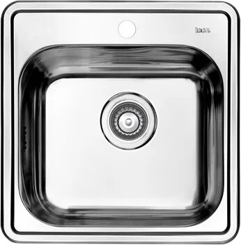 Мойка кухонная IDDIS Strit STR48P0i77S металлическая, 48x48, квадратная, российская