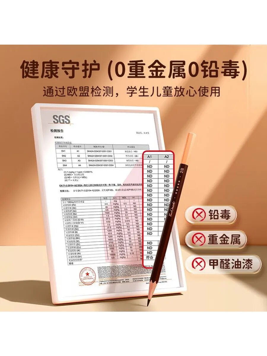 Карандаши 2B/HB (Сертификация EU EN71-3)