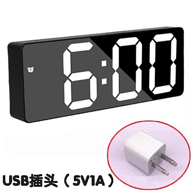 Минималистичные цифровые часы, настольные электронные часы, украшение для стола, будильник для гостиной, телевизионного шкафа, светодиодный ночник с подключением
