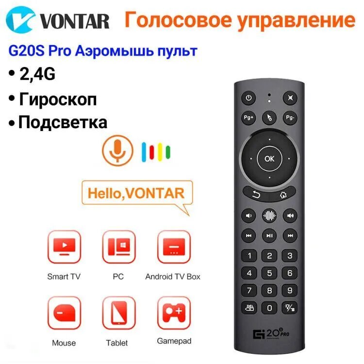 G20s Pro аэромышь пульт дистанционного управления 2.4G Беспроводной с гироскоп подсветкой Инфракрасное обучение для PC Смарт ТВ приставка