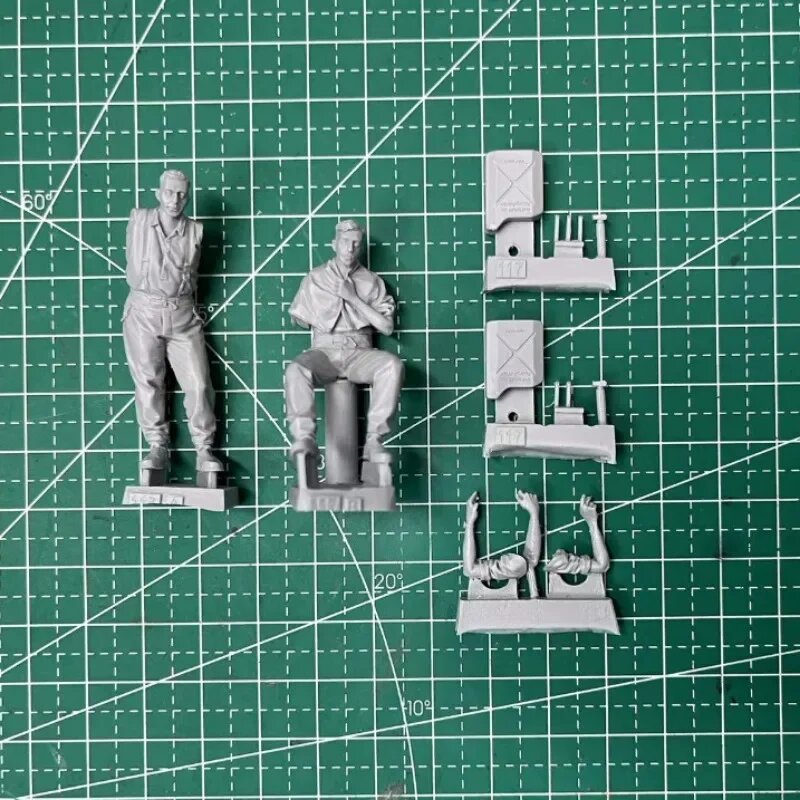 Масштаб 1/35, игрушка-солдат, комплект фигурок, миниатюрная стрижка солдата (без ножниц), в разобранном виде, неокрашенная диорама «сделай сам»