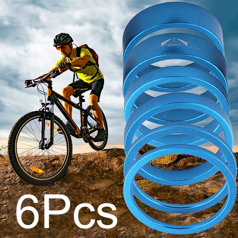 Проставочное кольцо для рулевой колонки 28,6 мм, алюминиевое, для регулировки высоты выноса, набор прокладок