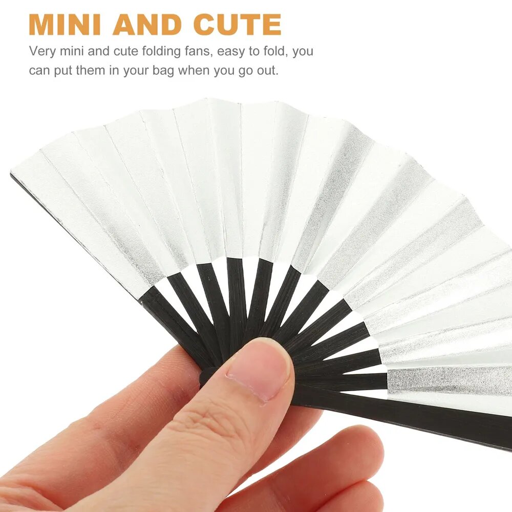 Миниатюрный Складной Веер Серебряного Цвета Для Детей И Кукол 1 Комплект
