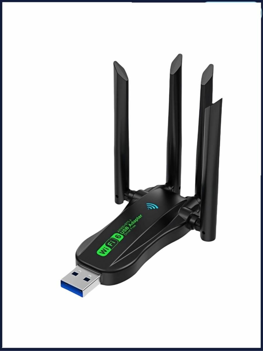 Сетевая Карта Wi-Fi 2.4G/5 ГГц Bluetooth 5.4 Dongle AX900 USB 4-Antenna Беспроводной Приемник Для ПК/Ноутбука 900 Мбит/С.