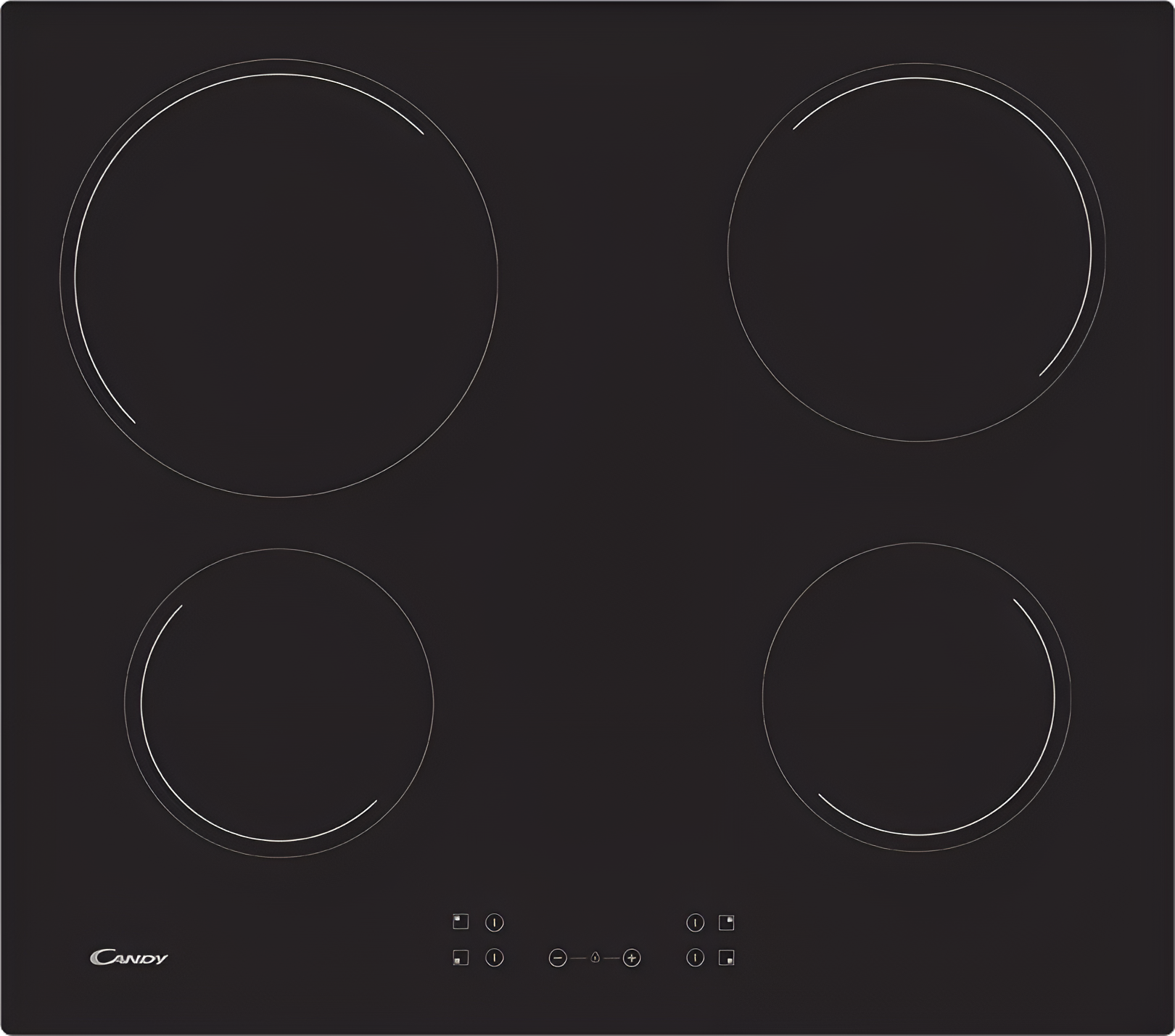 Встраиваемая варочная панель Candy CH64CCBRU, черный, 4 конфорки