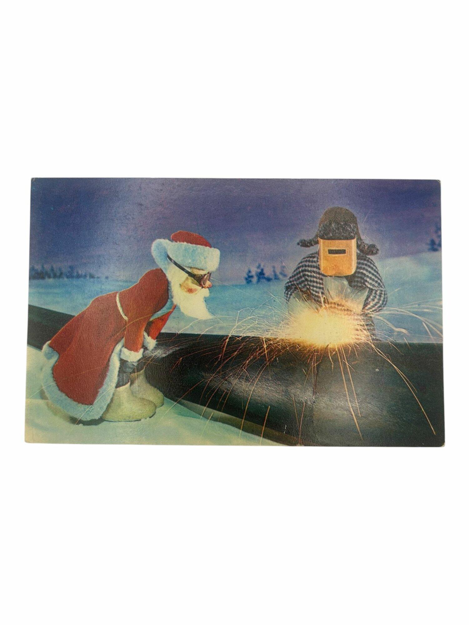 Советская почтовая открытка, С новым годом! Художник В. Воронин. Сделано в СССР. Чистая.