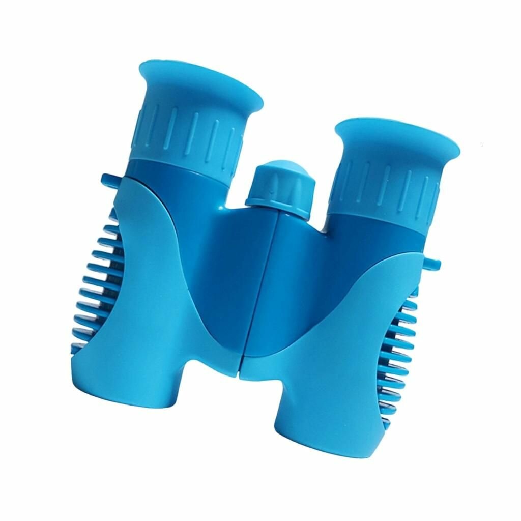 Детские бинокли с 8-кратным увеличением, складной дизайн, регулируемая фокусировка, для активного отдыха, Синий