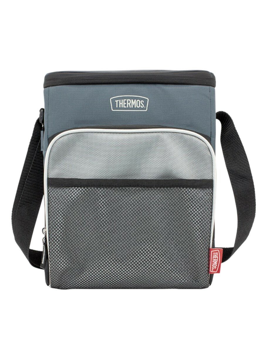 Сумка-термос Thermos E5 12 Can Cooler LDPE с ремнем на плечо, цвет серый
