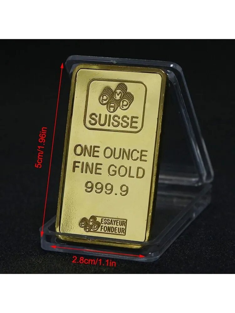 Швейцарский банк золотой слиток памятный