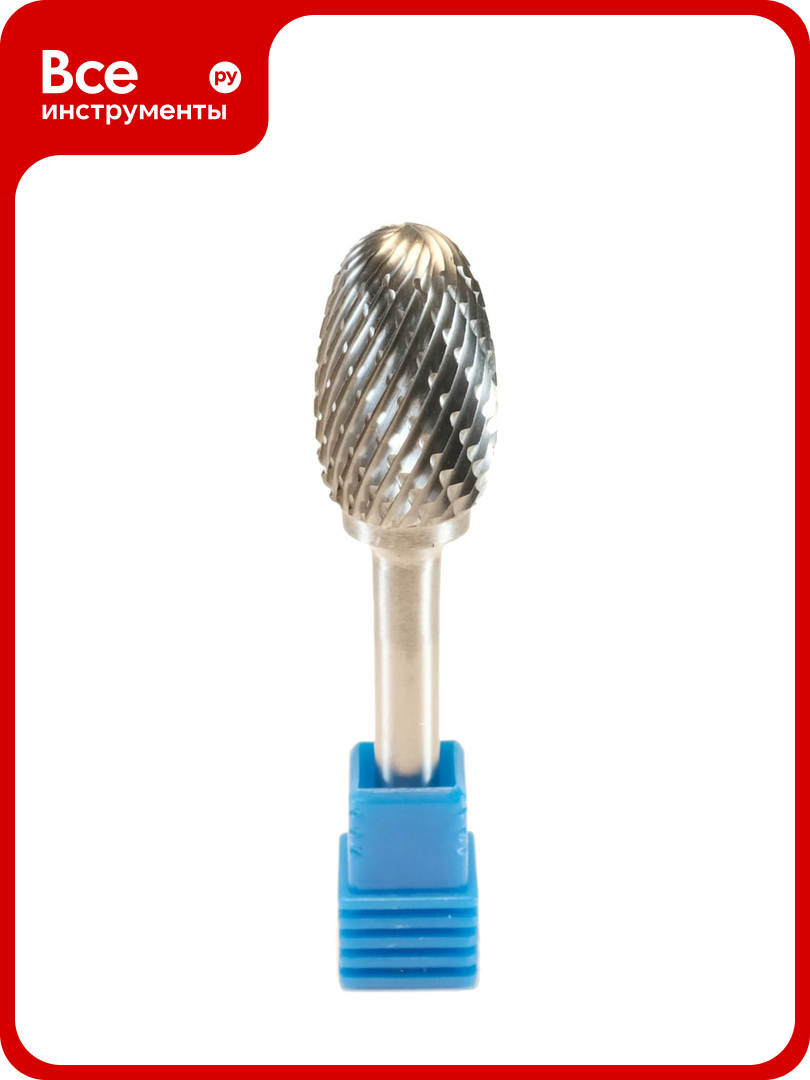 Борфреза ES2-1001606 Prosaers 30674 твердосплавная бор‑фреза для обработки стали, нержавейки и чугуна, овальная форма