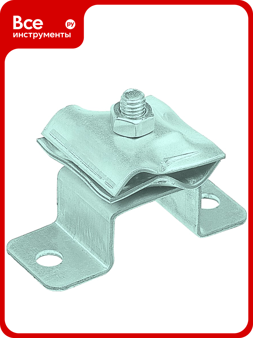 Соединительный держатель-зажим EZETEK круглого проводника 8-10мм, оцинковка 91074