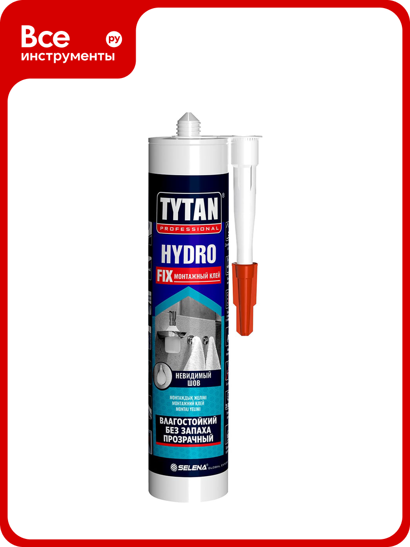 Клей монтажный TYTAN PROFESSIONAL HYDRO FIX акрилатный прозрачный 310 мл 274655