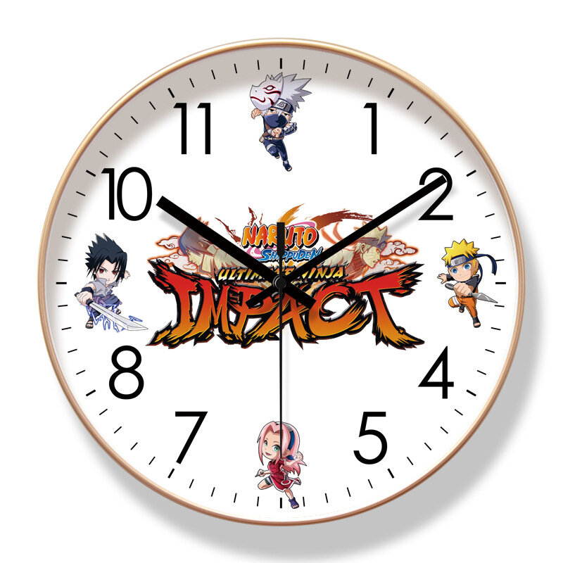Горячая распродажа8050 Настенные часы для гостиной, часы Наруто, домашние часы, настенные часы, современные бесшумные часы с длинным сроком службы батареи, кварцевые часы