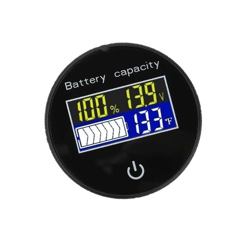 Круглый ЖК-Цифровой Индикатор Уровня заряда батареи 10-100 В, Функциональный Тестер Заряда батареи