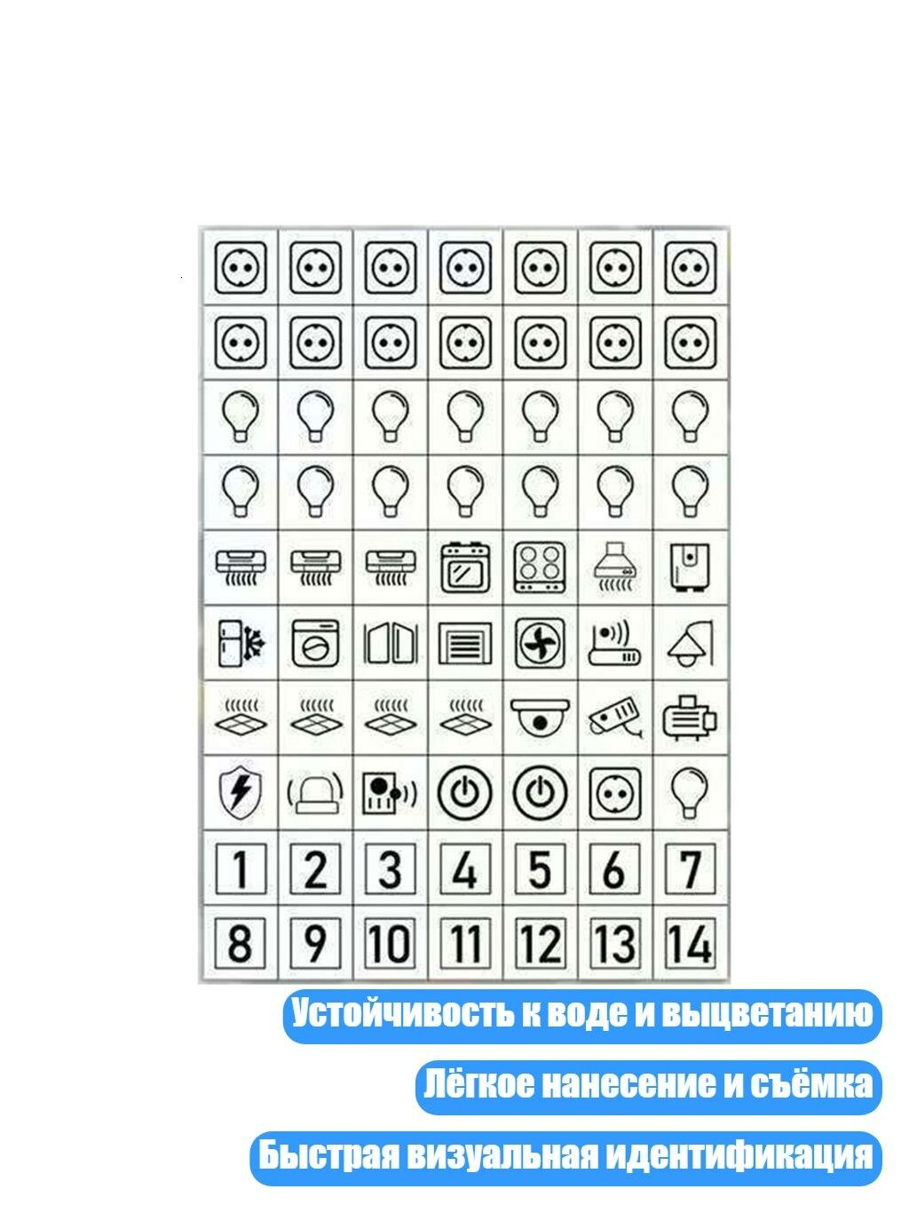 Метки для электрощитов, G