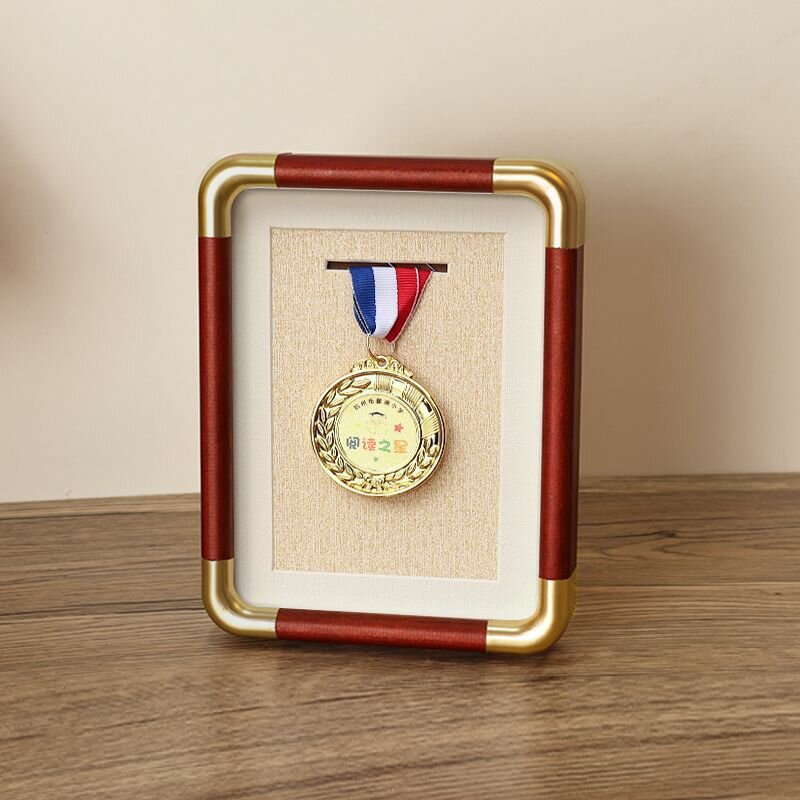 Имитация медной коробки для хранения марафонских медалей с закругленными углами, подставка для демонстрации значков, рамка для памятных медалей, фоторамка.