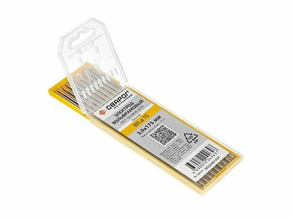 Электрод вольфрамовый WL-15 D3,0x175 (ELKRAFT) , Сварог , упаковка 10 шт.