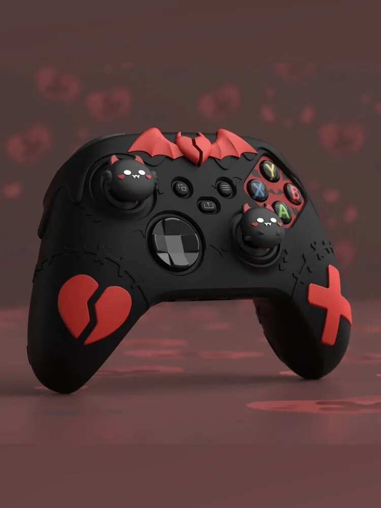 Готический чехол из силикона для геймпада Xbox Series X/S, чёрный