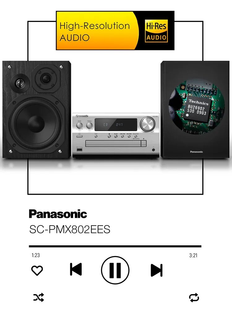 Hi-Fi музыкальный центр Panasonic SC-PMX802EES