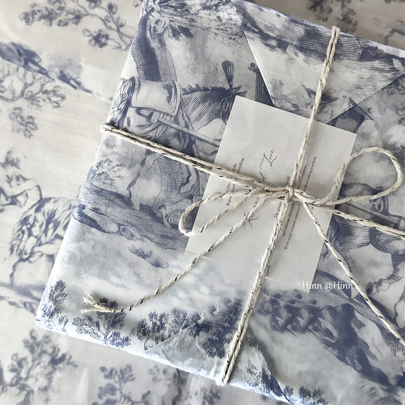 Французская ретро упаковочная бумага Hinn ~ Полупрозрачная грушевидная бумага для подарков, упаковки цветов, одежды и фотографии