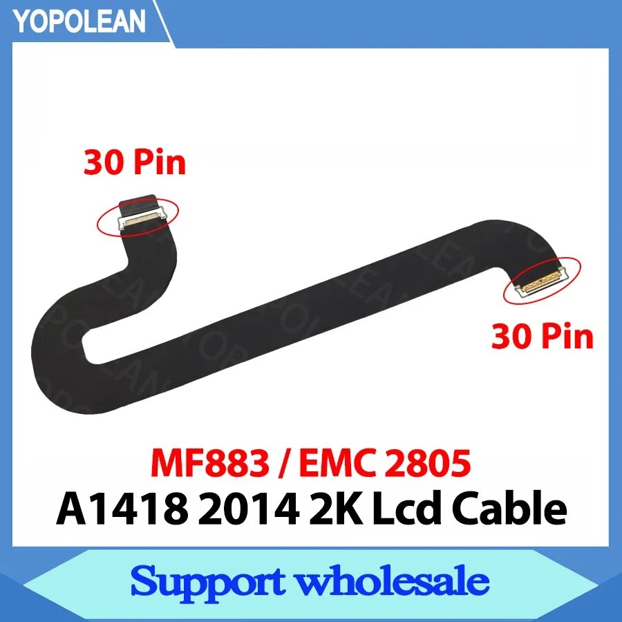 Новый 30-контактный гибкий ЖК-кабель для iMac 21,5 дюйма A1418, ЖК-дисплей LVD, светодиодный экран, кабель с разрешением 2K, MF883, 2014 год