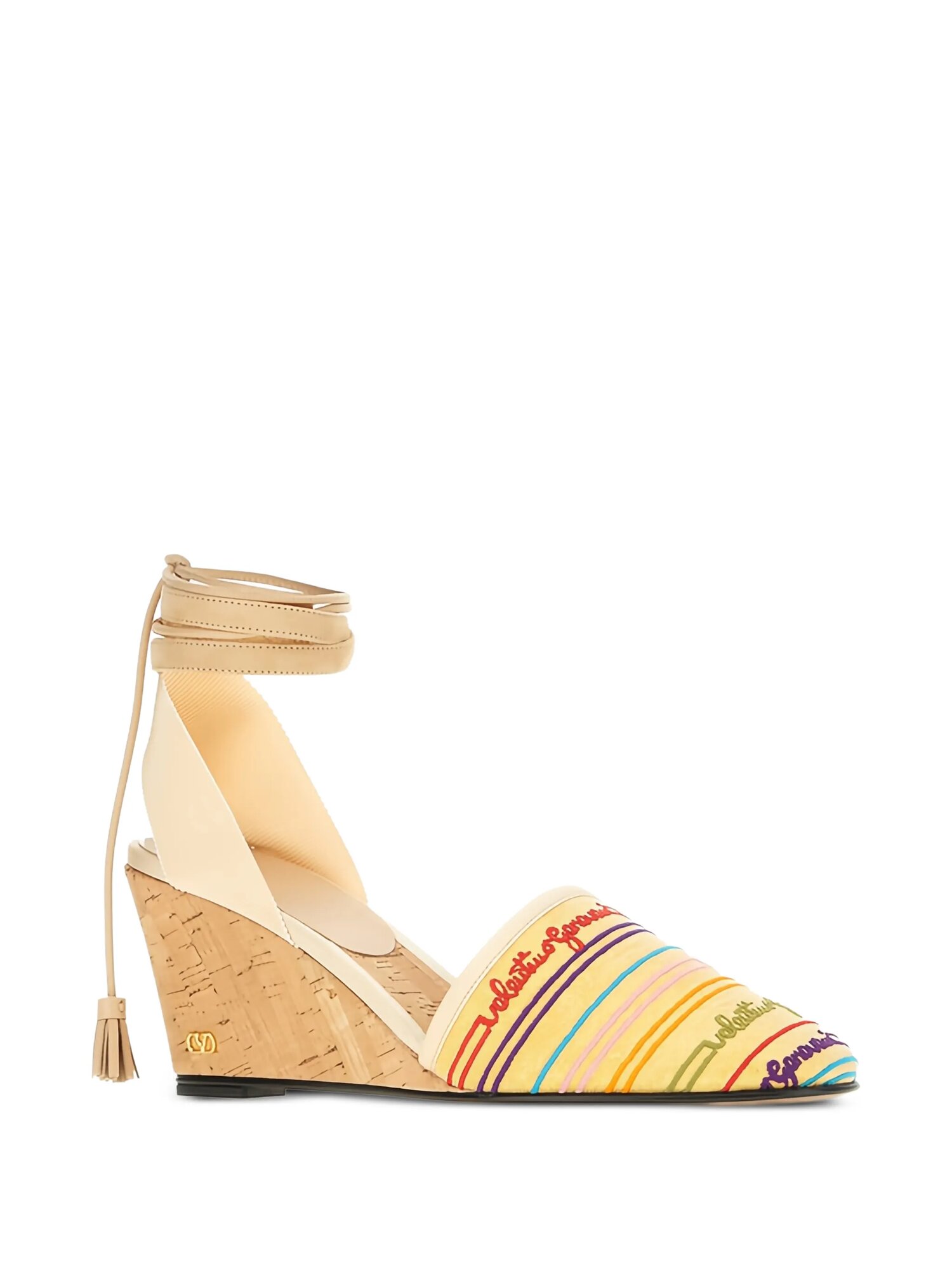 Эспадрильи Valentino Multicolour striped espadrilles, размер 37,5, разноцветный — фото 1