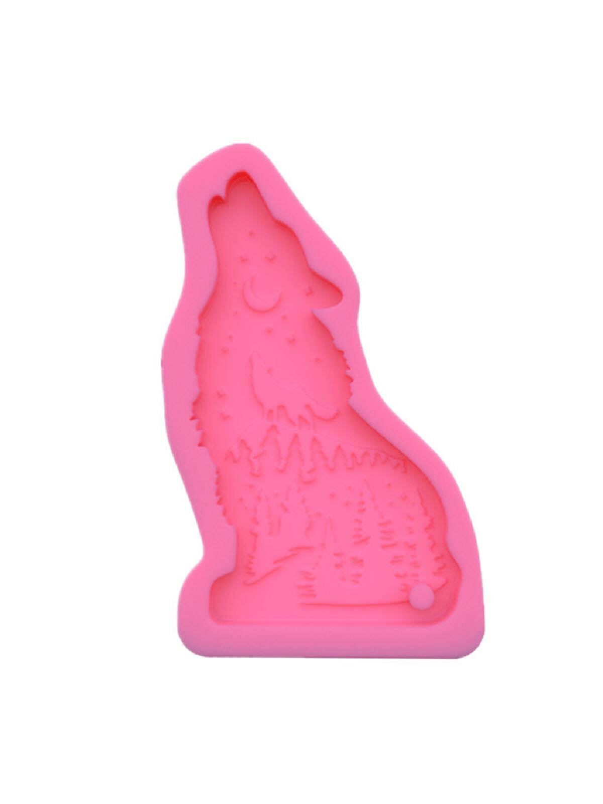 Силиконовая форма для брелка с волком