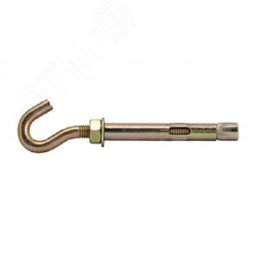 Болт анкерный 12х70 с крюком оцинкованный 2 шт. Крепдил-Фасовка