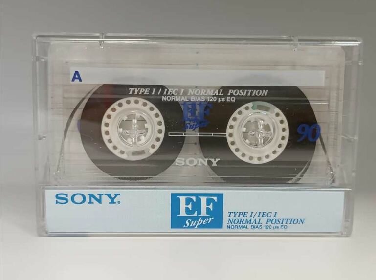 Аудиокассета SONY EF Super 90 TYPE I чистые без надписей