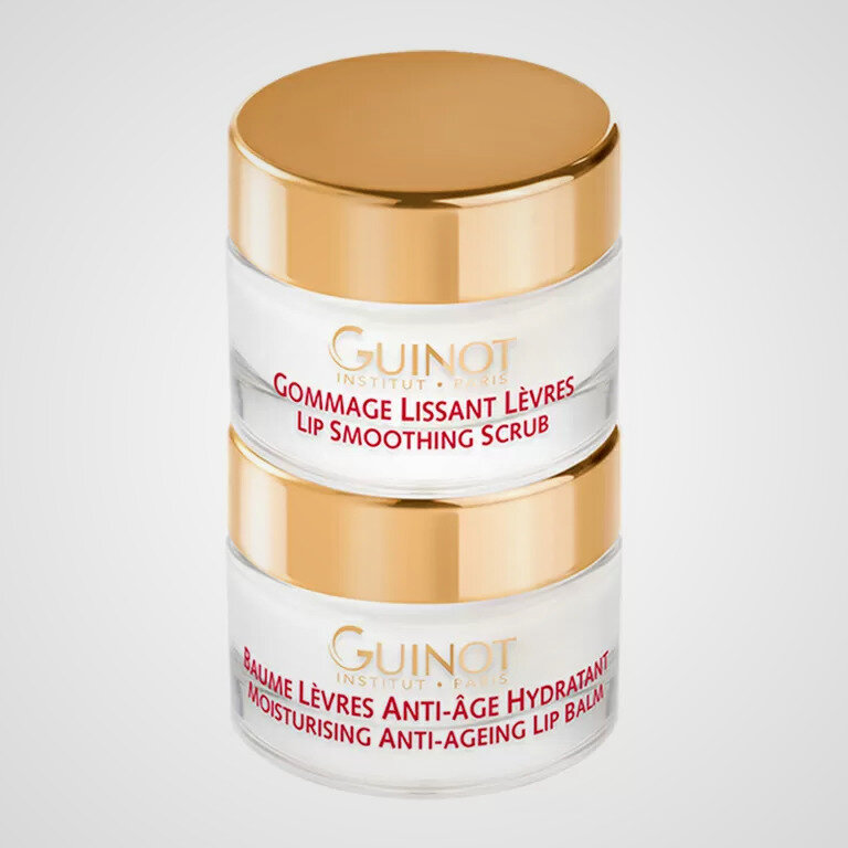 Омолаживающий дуэт для безупречных губ 2 х 7 мл Guinot Lip Perfect Scrub+Balm Набор 2х7 мл