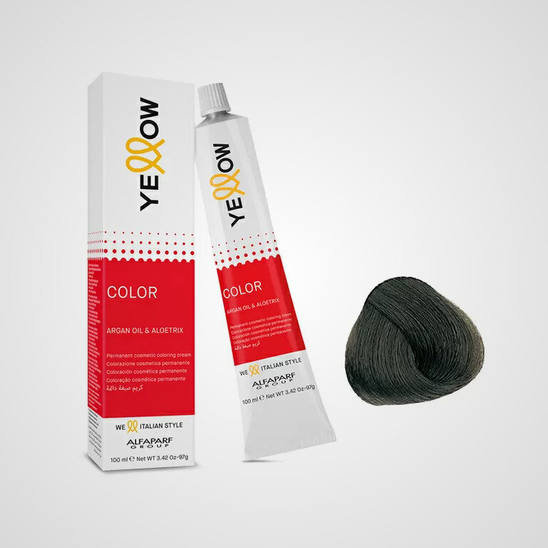 Ye Color Перманентная крем краска 7.11 100 мл YELLOW PROFESSIONAL Ye Color Permanent Coloring Cream Краска 100 мл