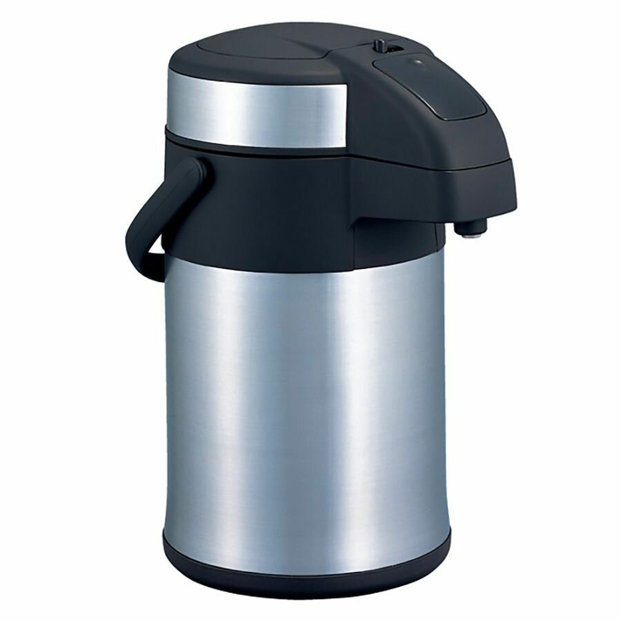 Термос с помпой 3 л Тайгер, 24 ч с пневмонасосом, нержавеющая сталь